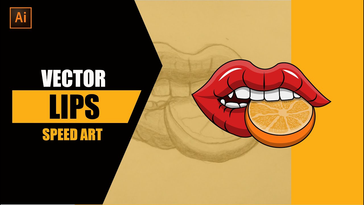 How to Make Vector Lips Illustration || Adobe Illustrator Begginer
