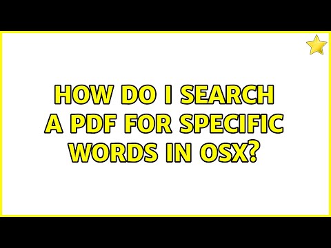 How do I search a pdf for specific words in osx? (2 Solutions!!)