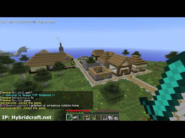 Hybridcraft hardcore PVP server 150 Slots Minecraft Server