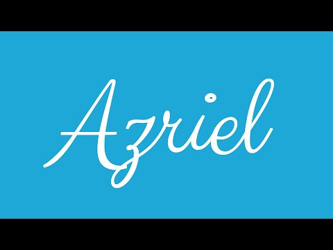 Learn how to Sign the Name Azriel Stylishly in Cursive Writing