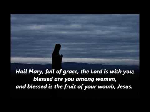 Hail Mary full of grace words lyrics text Ave Maria prayer penance contrition