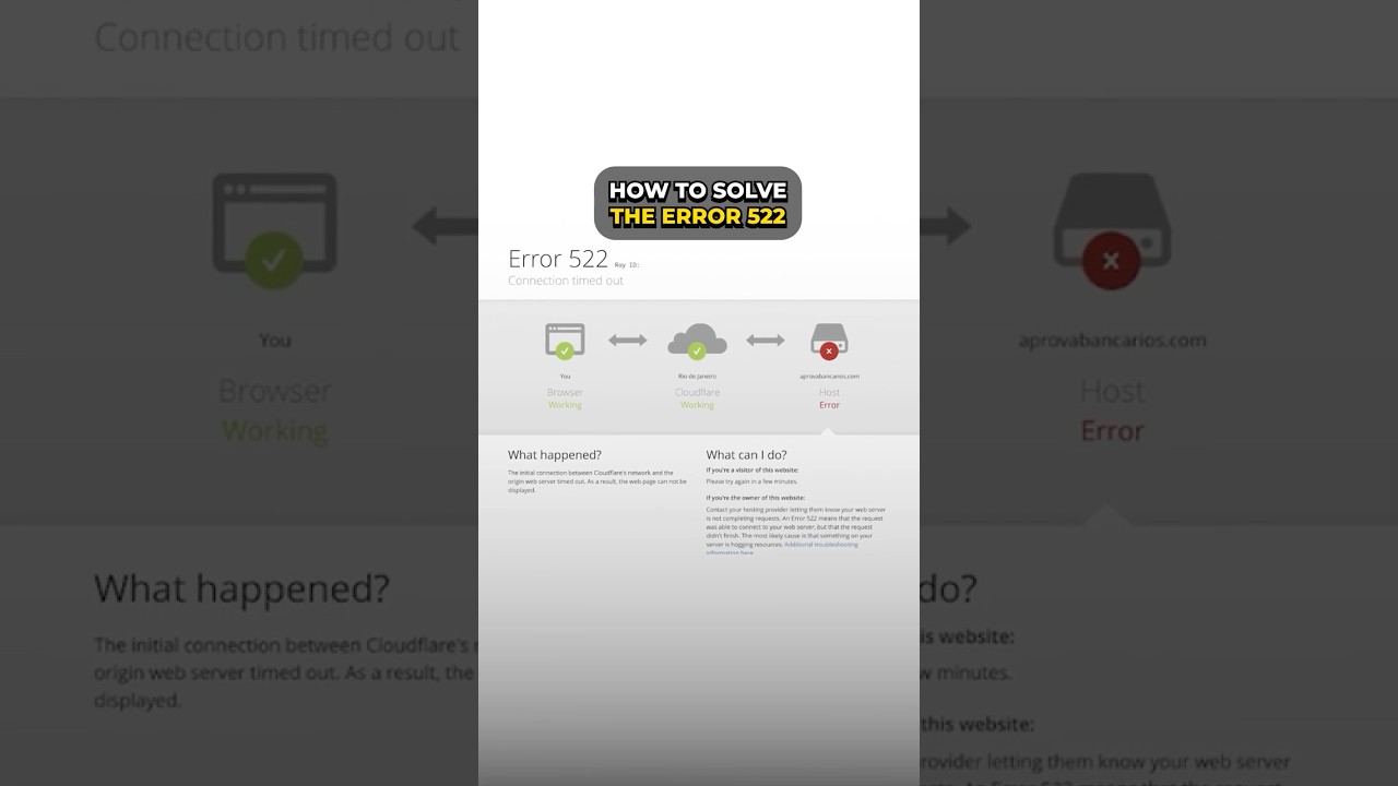 Error 522 Explained: Fix It Now!