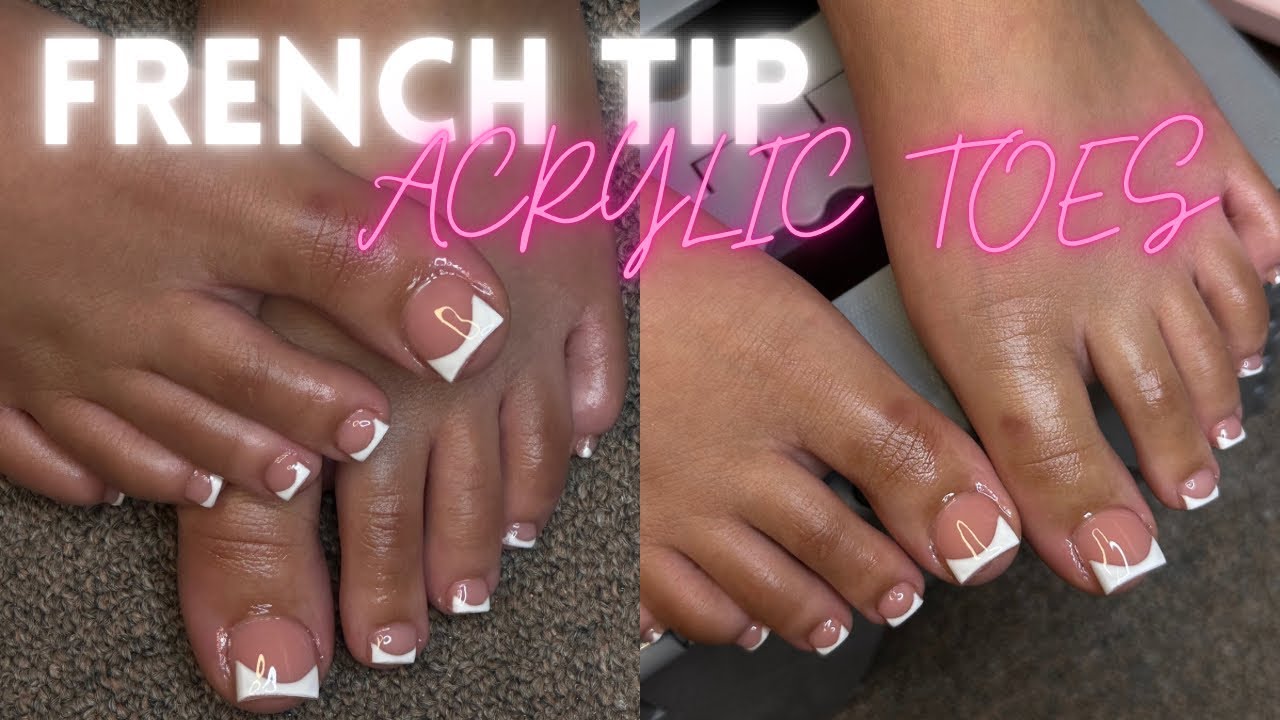 Acrylic Toe Tutorial💕 | French Tips | Beginner Friendly