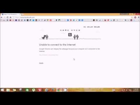 Play Google's little Dinosaur game "OFFLINE"