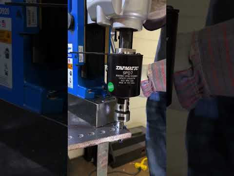 Tapping a Hole with a Mag Drill