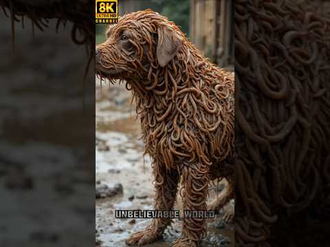 A dog rescue: Millions of Parasitic Earth worms attack on dog. The rescue team rescued dog 🐕.