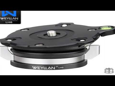 WEYLLAN LH6 Leveling Base Tripod Leveler Locking Knob Head Plate Aluminum Alloy Tripod Stand Camer