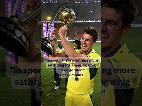 Silencing the Roar: When Sports Quietens the Crowd | Pat Cummins Quote #motivation #shorts #icc