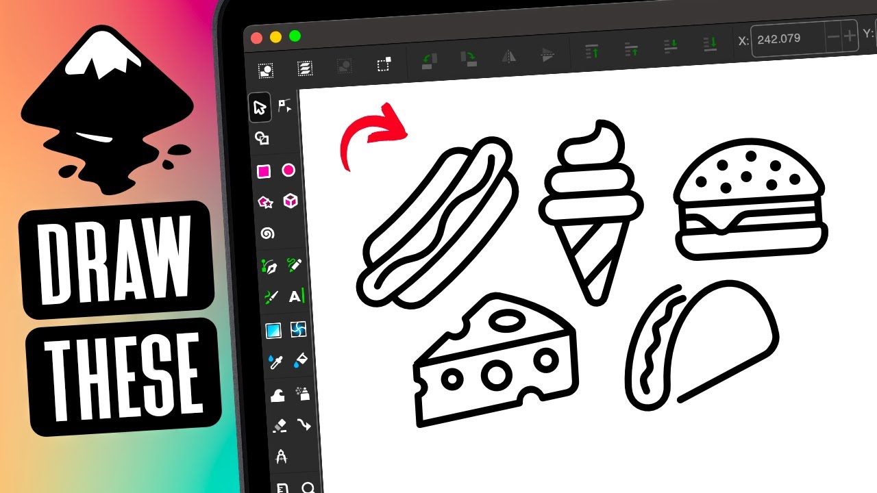 Inkscape Beginner Tutorial: Iconic Stroke Drawings