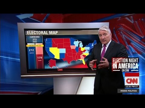 New electoral map & Clinton's election night plan