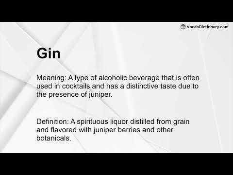 Gin Meaning