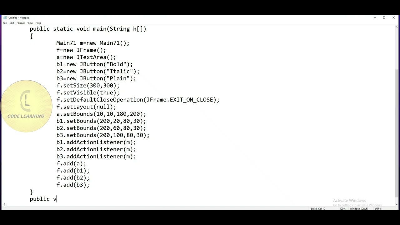 Java | Swing class 'JTextArea #4' | CodeLearning