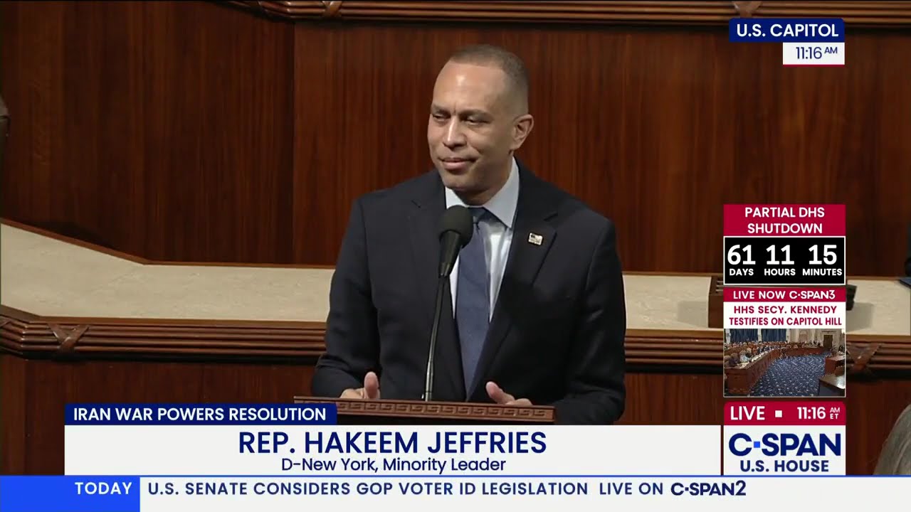 Leader Jeffries Speaks on the House Floor Against Trump's Reckless War of Choice