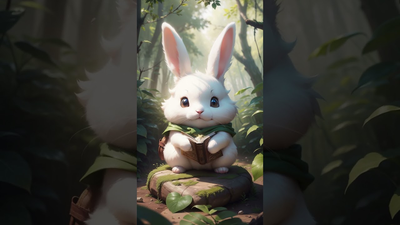 Cute Animated Bunny #cute #cuteanimals #midjourney