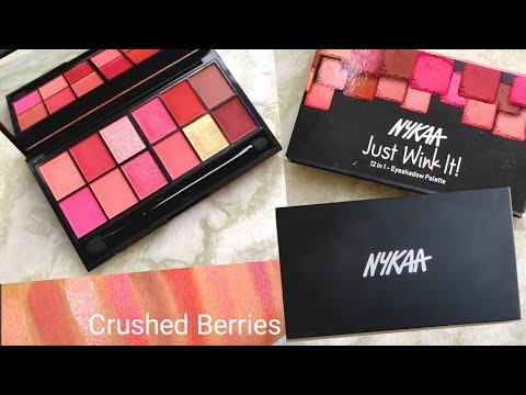 Nykaa Just Wink It! Eyeshadow Palette / Crushed Berries / Review + Swatches
