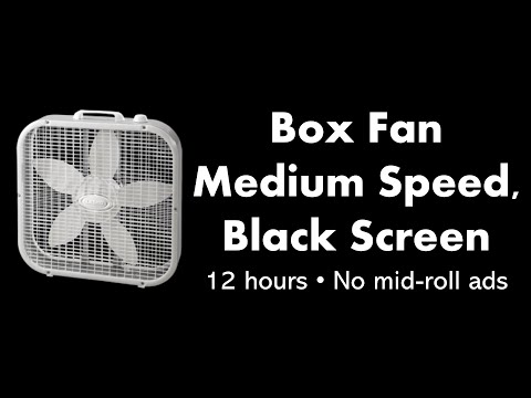 Box Fan - Medium Speed, Black Screen 💨⬛ • 12 hours • No mid-roll ads