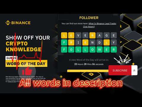 New Crypto WODL- Theme Futures Copy Trading- Binance Word Of The Day Answers #cryptowodl #btc #wodl