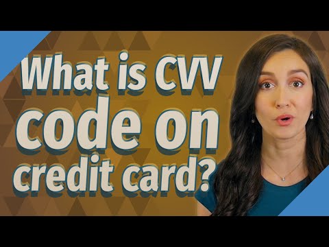 What is CVV code on credit card?