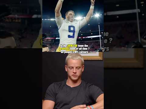 Joe Burrow says the 2019 LSU team is the best ever ๐คฏ (@thepivotpodcast )