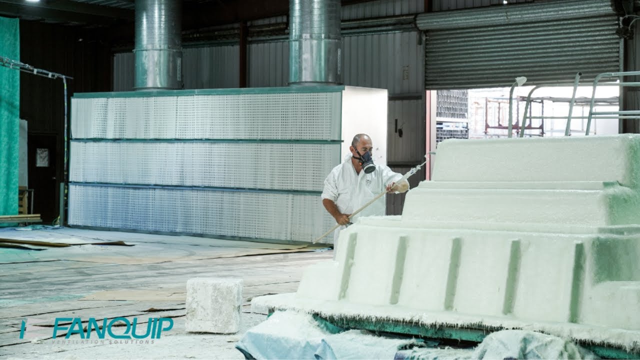 Fanquip case study - Spray booth filter solution for Stern's Pools.