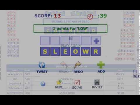 Text Twist Online at Wordplays.com