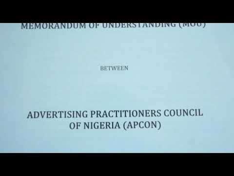 National Broadcasting Commission Signs MOU with Advertising Practitioners Council of Nigeria (APCON)