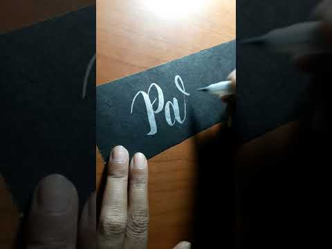 Calligraphy Writing of name #parth on request in last video with Doms Brush Pens! #Viral #parth