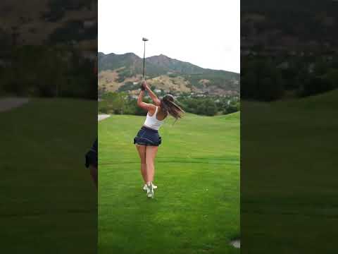 Hot women Golf swing slow motion | Golf swing basics | Hot ladies #golf #shorts #golfgirl