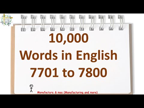 78 10,000 words used in English 7701 to 7800