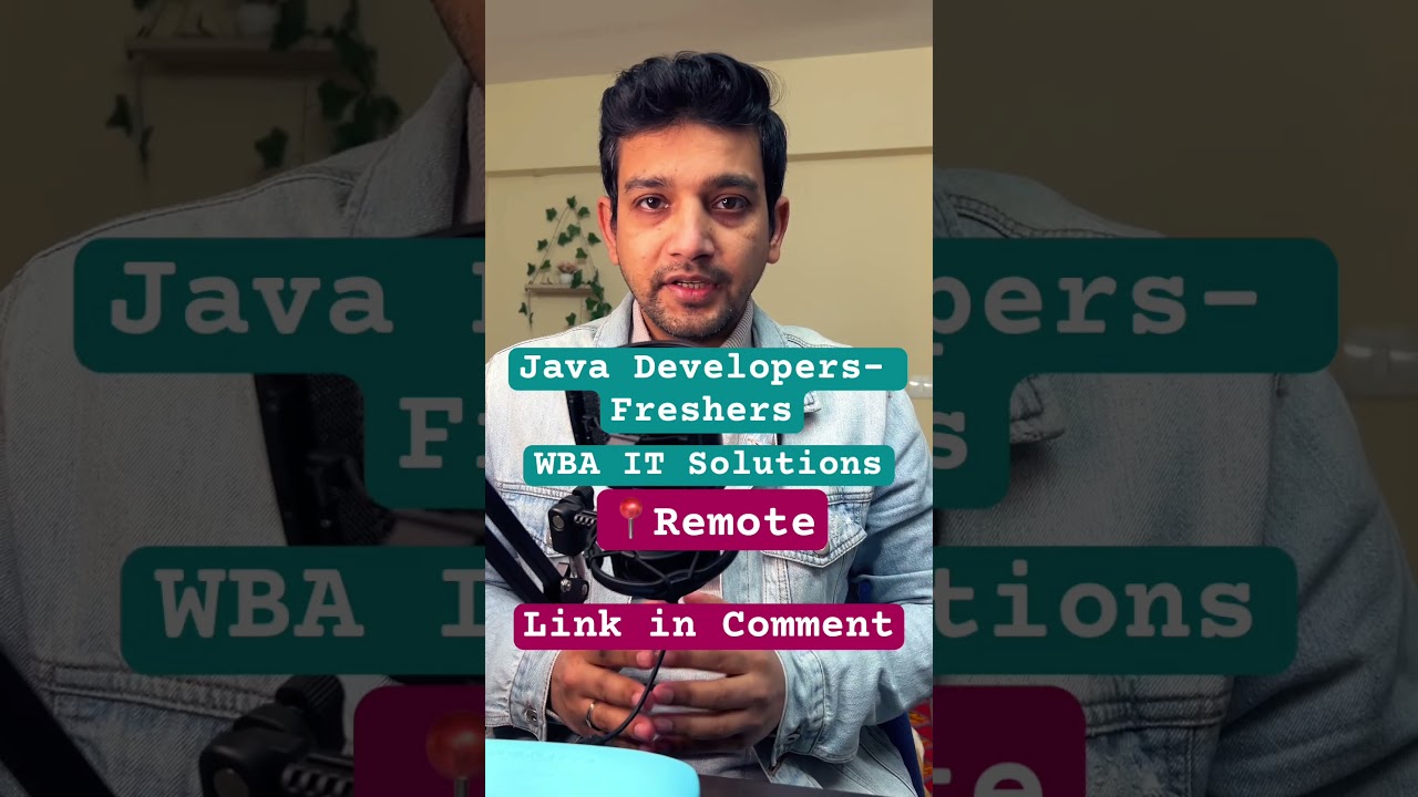 Java Developers- Freshers opening | work from home| link in comment |