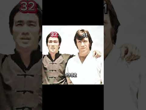 Chuck Norris and Bruce Lee timeline years #chucknorris #brucelee #actors
