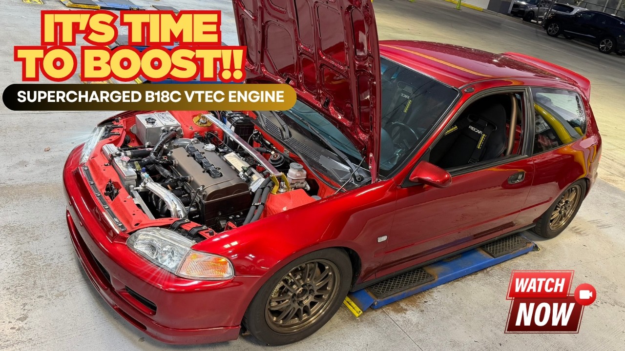 Supercharged B18C Build Comes to Life! Cylinder Head Installation + First Test Drive (Ep16)