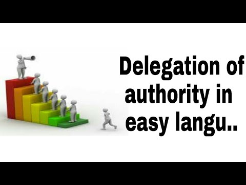 Delegation of Authority meaning in hindi