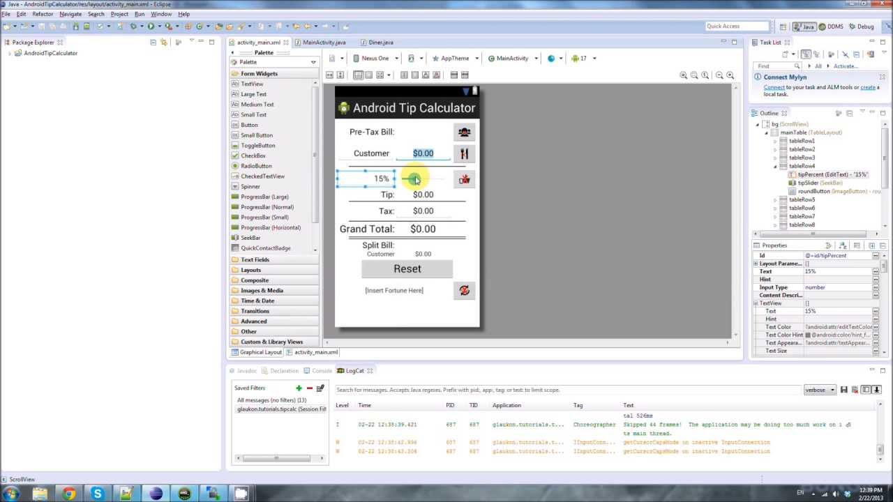 Android Tip Calculator Tutorial, Chapter 3: Java - Part 16
