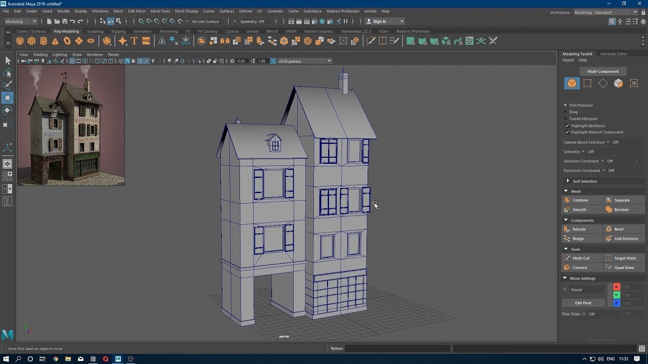 Maya Modeling 2019 : Maya Environment Modeling Tutorial | BG Modeling in Maya