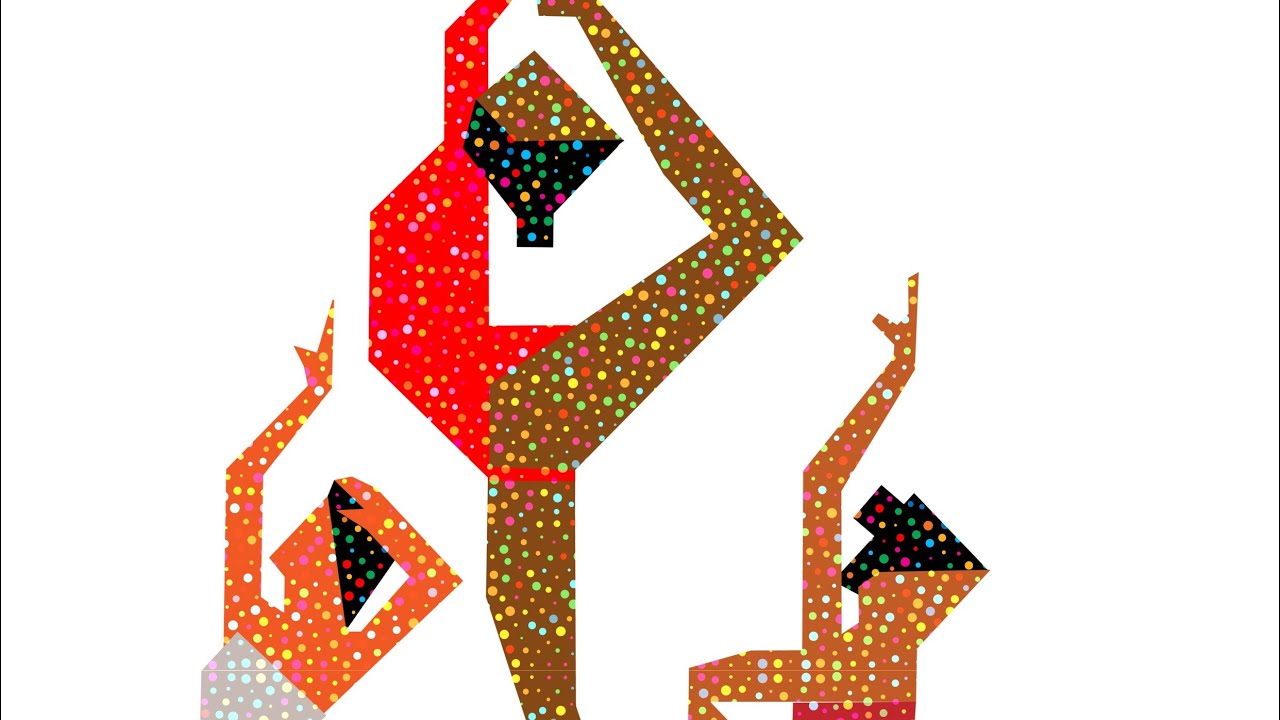 Geometric illustrations by using basic shapes