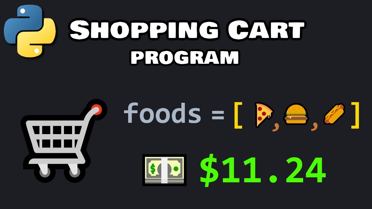 Python shopping cart program 🛒