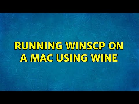 Running winscp on a mac using wine