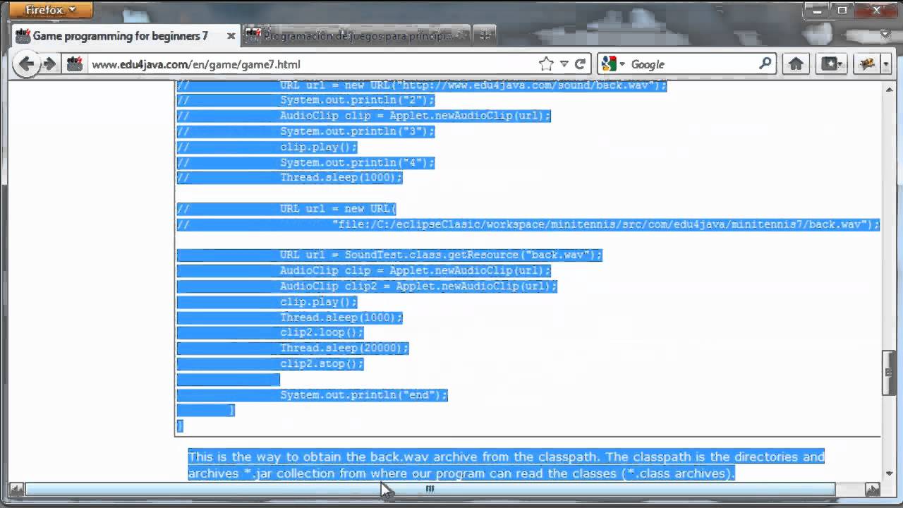Adding sound to our game. Java Game Programming for Beginners 7