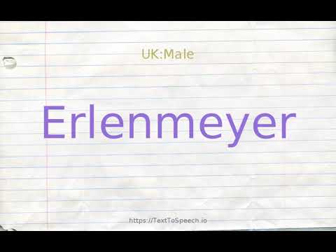 How to pronounce erlenmeyer