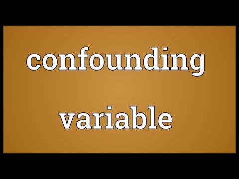 Confounding variable Meaning