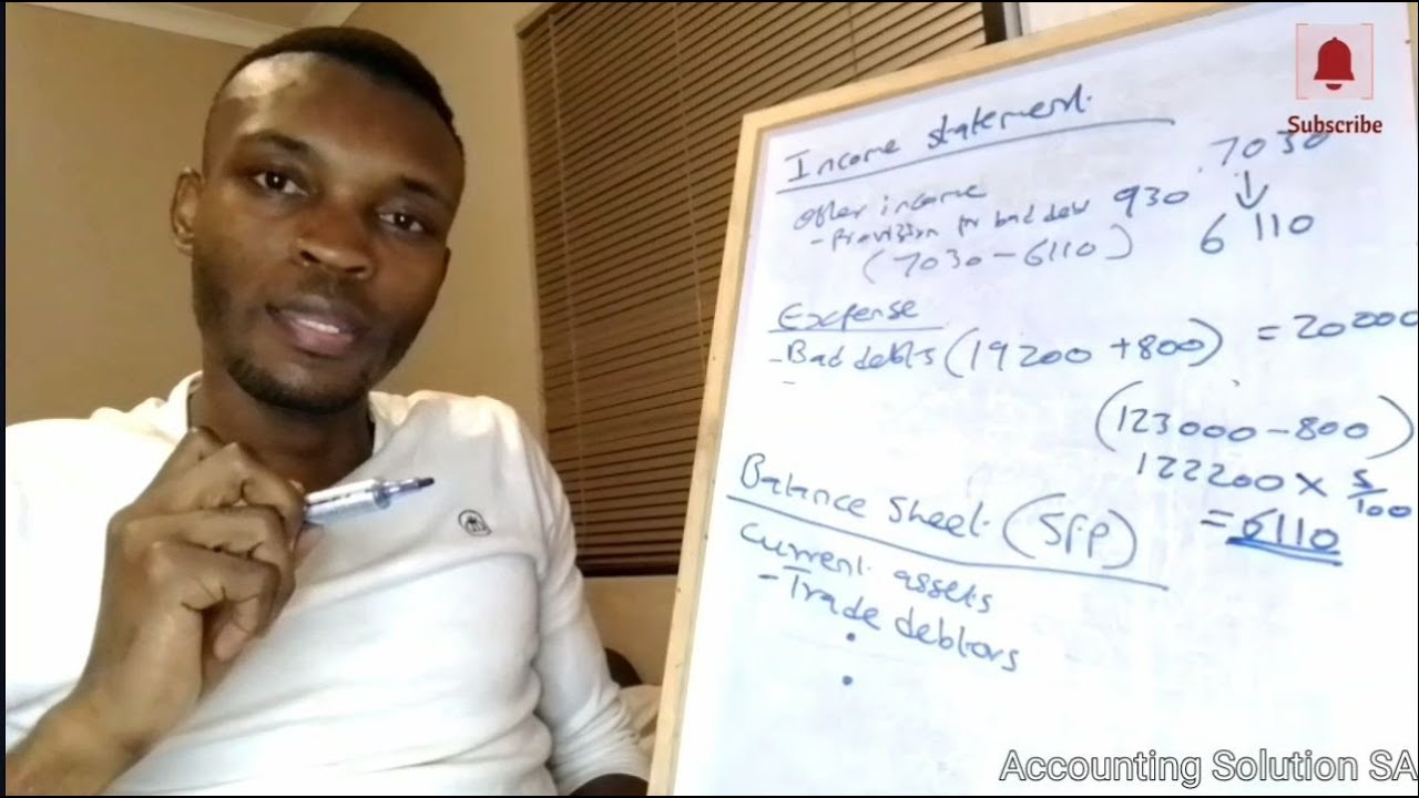 Income Statement: Provision for Bad Debts Adjustment by Accounting Solution SA