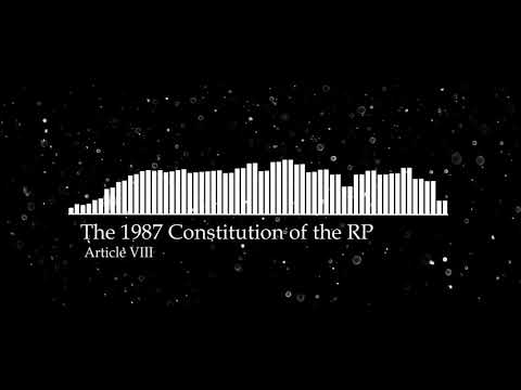 The 1987 Constitution of the Republic of the Philippines - Article VIII