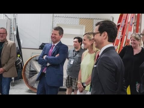Gov. Kemp tours film studio as productions threaten to pull projects out of Georgia