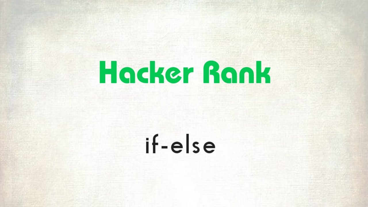 1. Python if-else || Python || Hacker Rank || Code Initiative