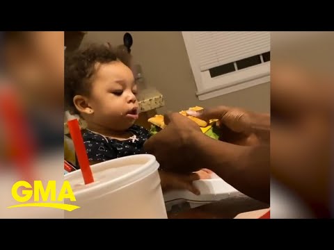 Toddler doesn’t hold back when it comes to Chick-fil-A l GMA Digital