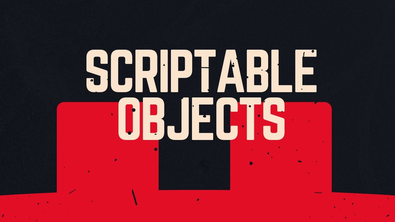 Introduction to scriptable objects #Unity #Tutorial