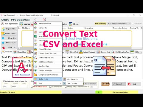 Convert Text to CSV and Excel | Superfast & Powerful Text Processor Software | Pulkitsoft