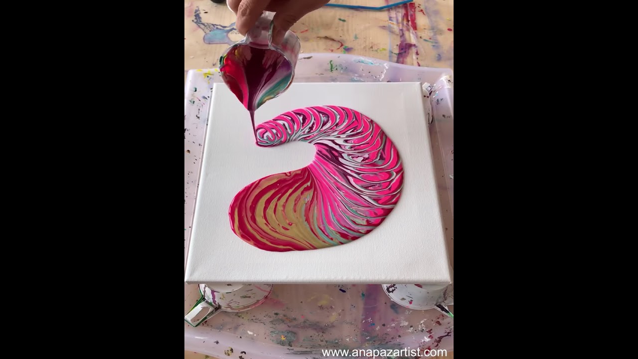 Go With The Flow - acrylic pouring workshop - www.anapazartist.com