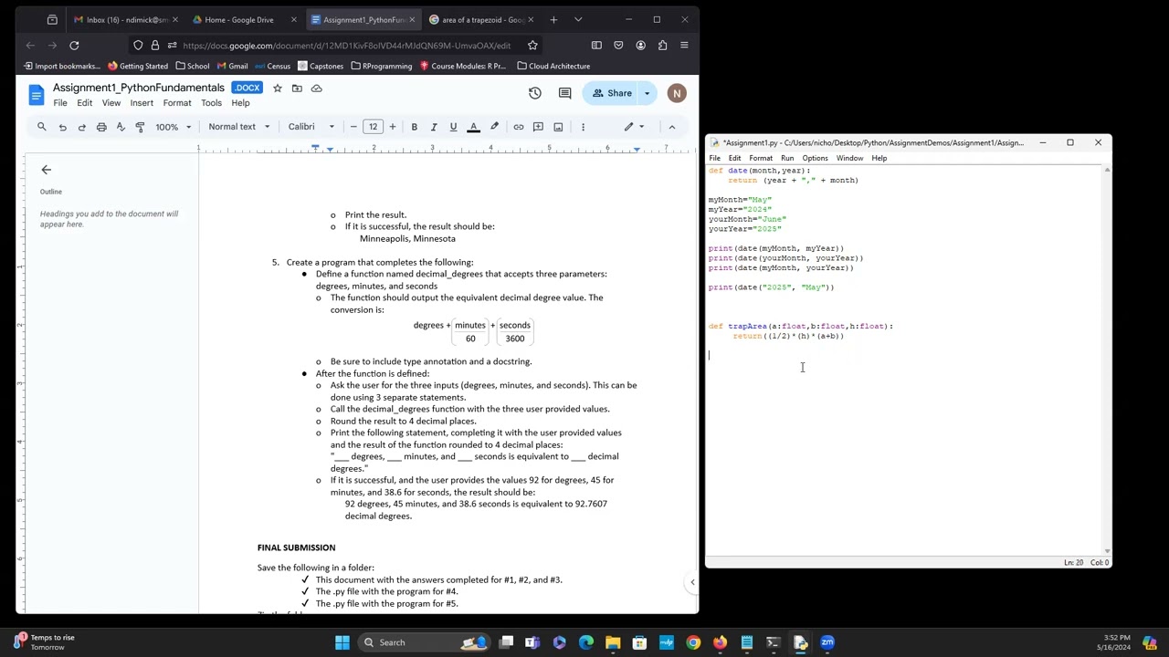 Python Assignment1 Demo